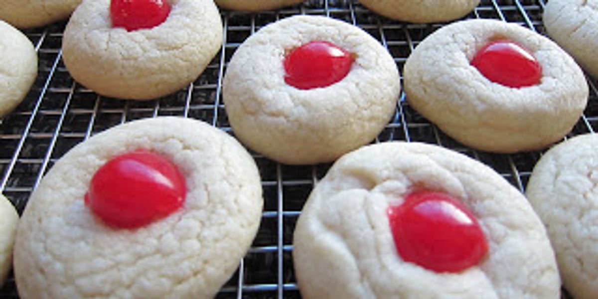 Mom's Almond Cherry Cookies - My Recipe Magic