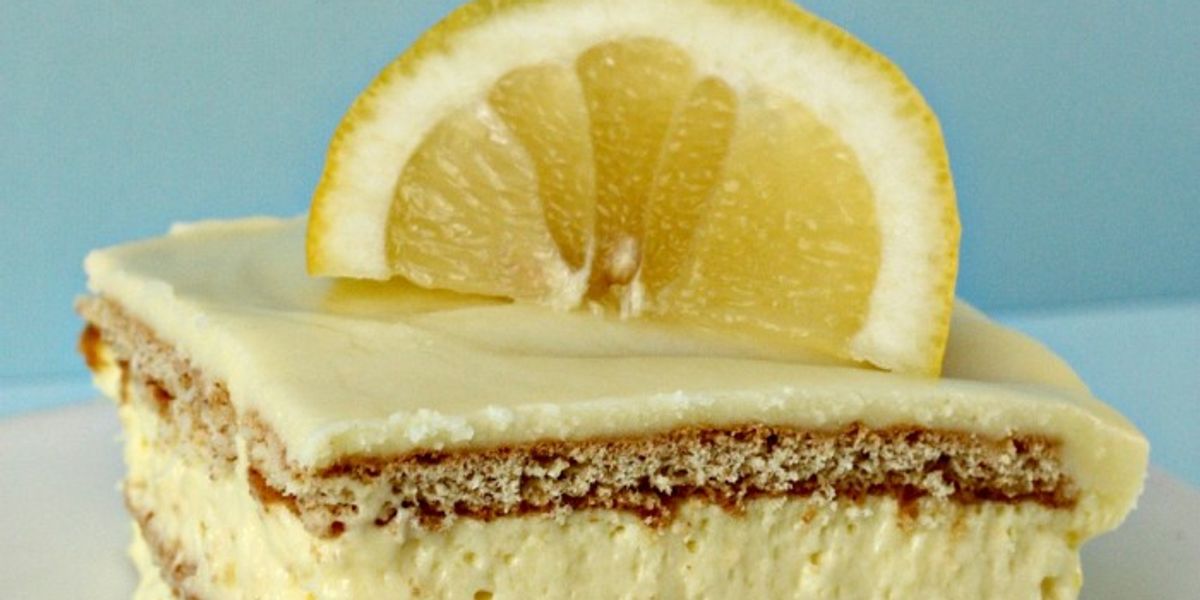 No Bake Lemon Ice Box Cake - My Recipe Magic