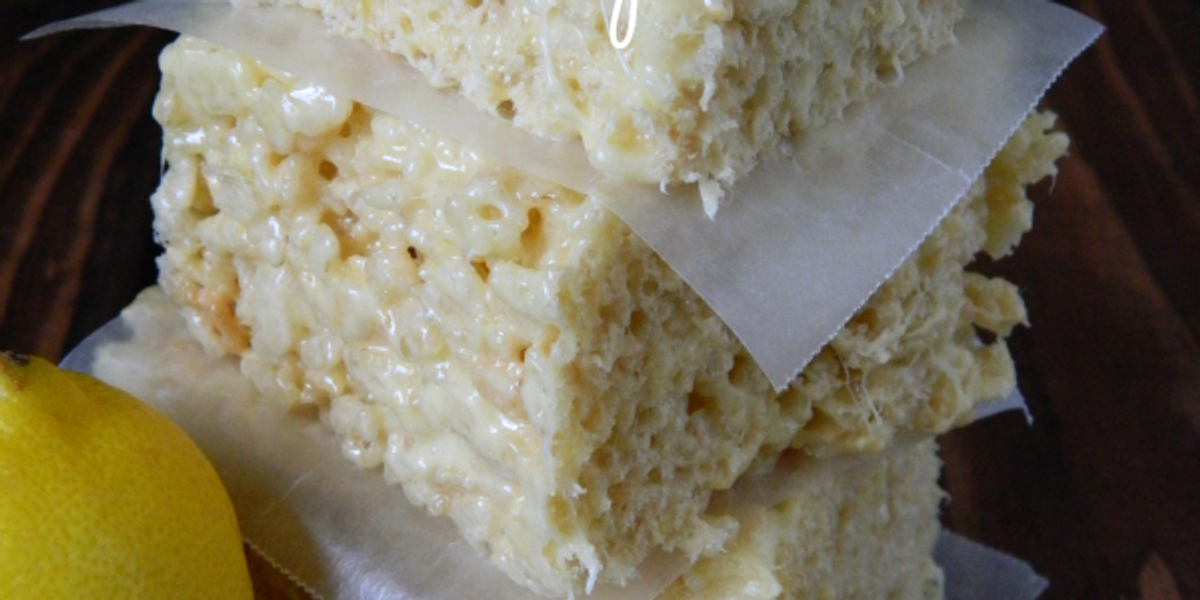 Lemon Supreme Rice Krispies Treats - My Recipe Magic