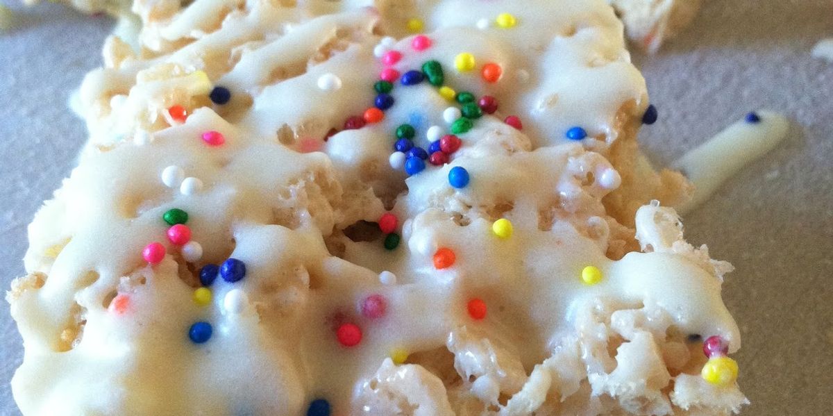 Cake Batter Rice Krispy Treats - My Recipe Magic