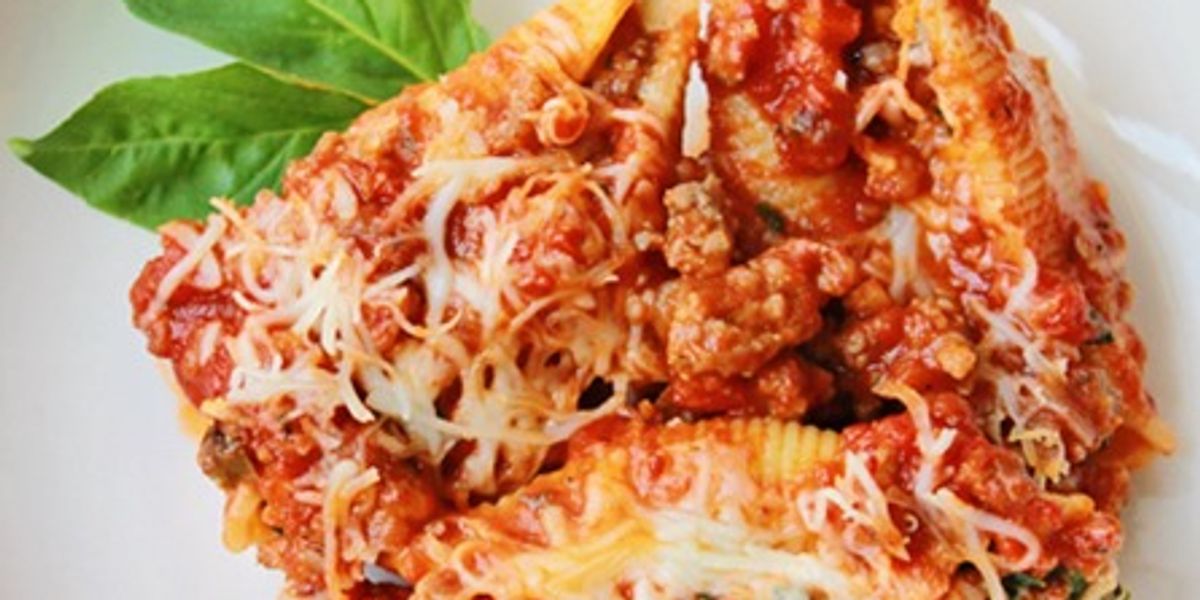 Lasagna Stuffed Shells - My Recipe Magic