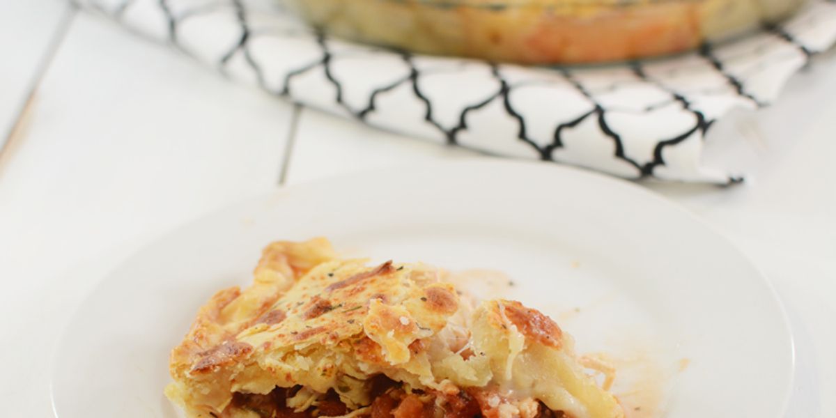 Chicken Parmesan Pot Pie - My Recipe Magic