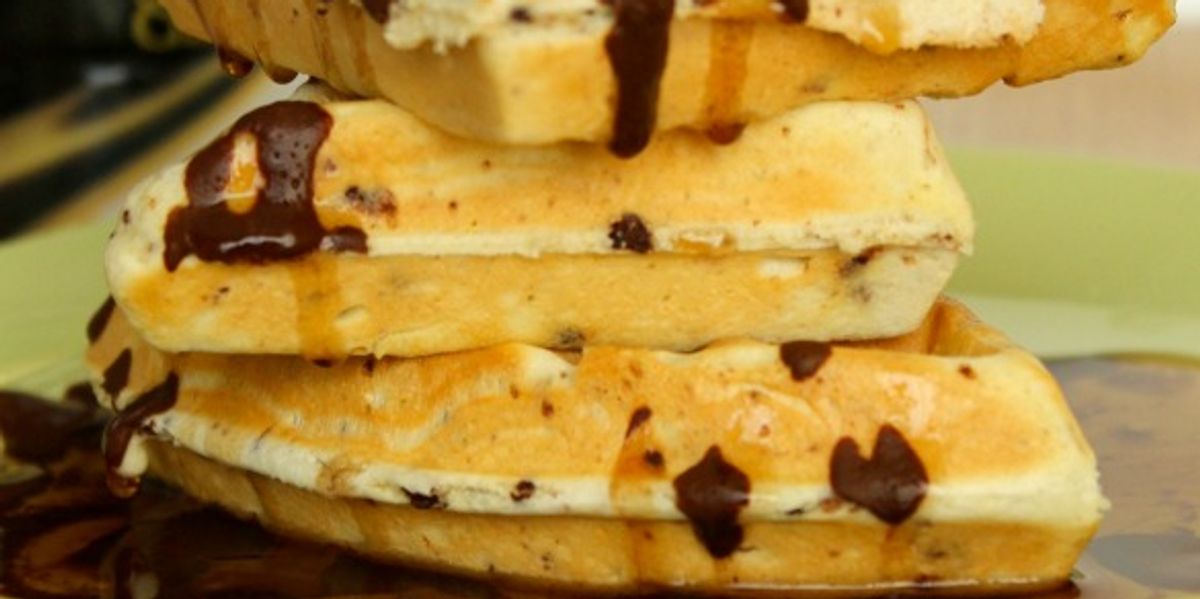 Chocolate Chip Irish Cream Waffles - My Recipe Magic