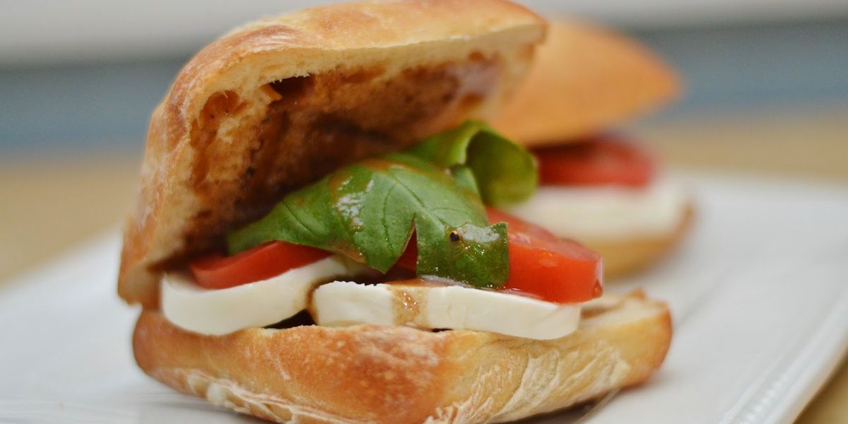 Caprese Sandwich with Balsamic Vinaigrette - My Recipe Magic