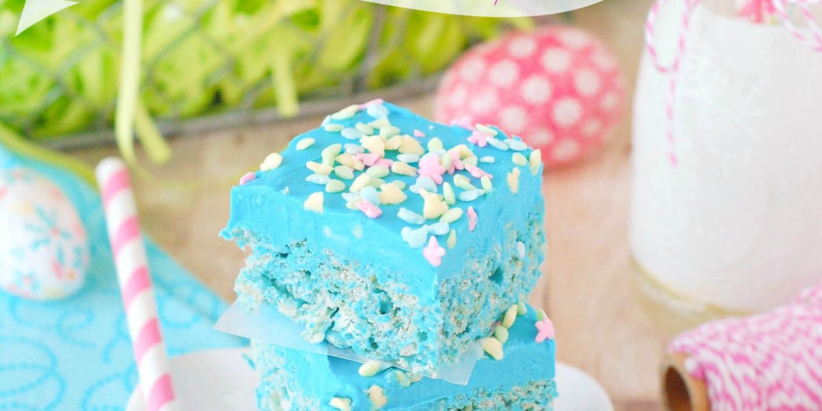 Blue Raspberry Rice Krispie Treats - My Recipe Magic