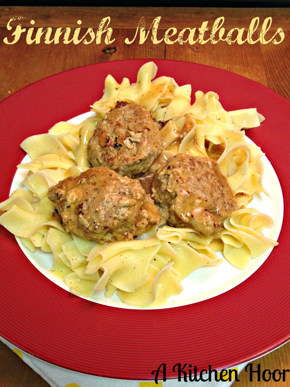 Finnish Meatballs and Noodles - My Recipe Magic