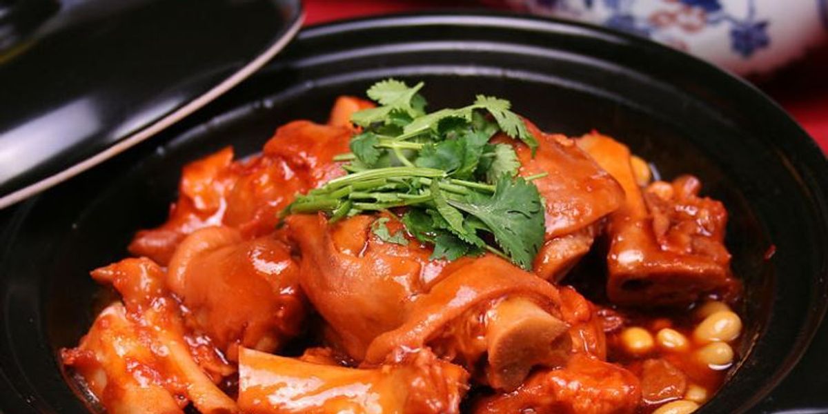 Chinese Recipe: Braised Pork Leg with Soya Bean - My Recipe Magic
