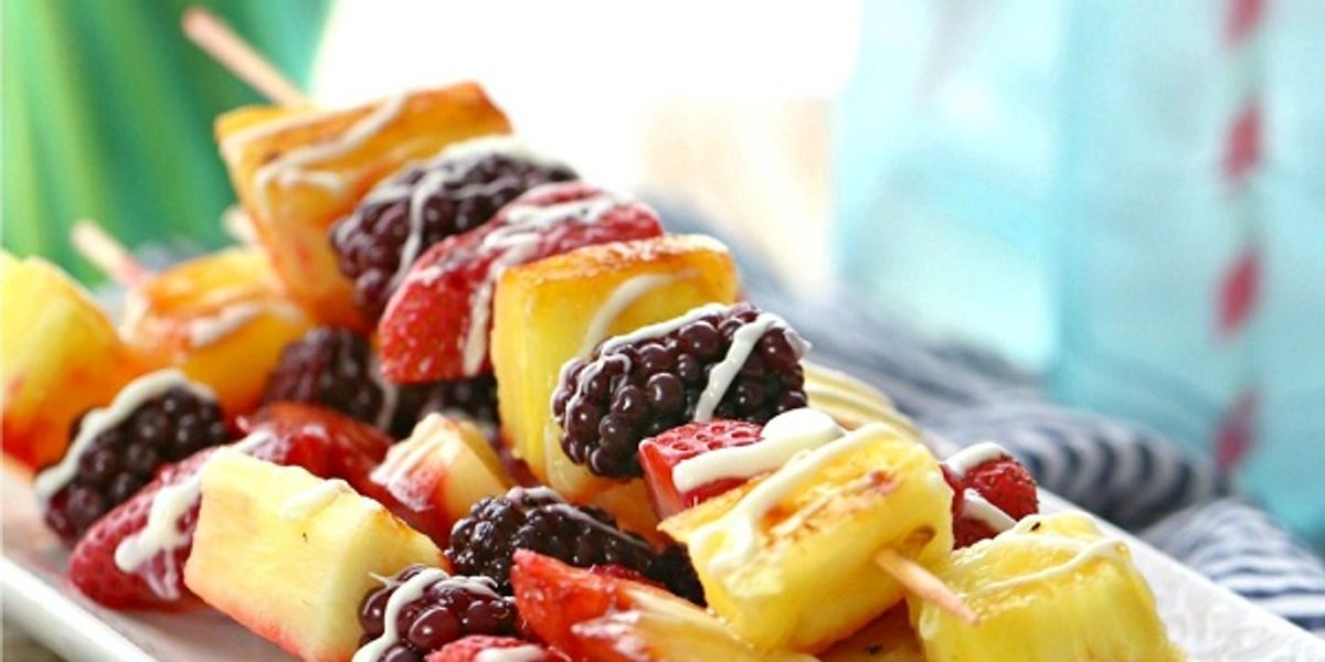 Grilled Fruit Kebabs - My Recipe Magic