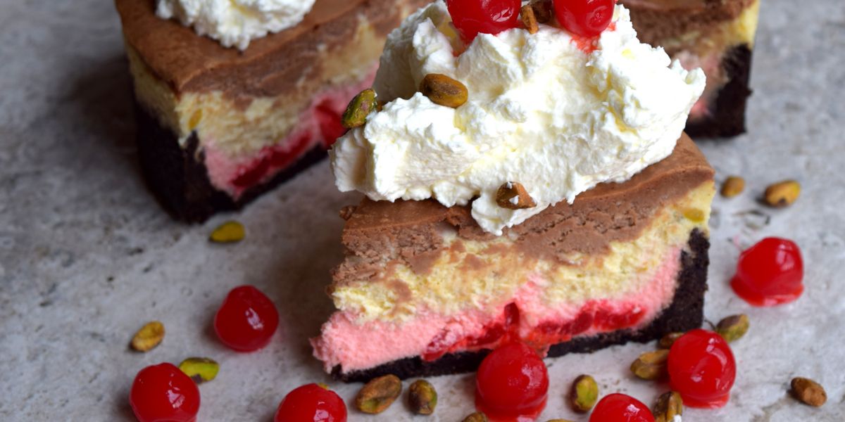 Spumoni Cheesecake - My Recipe Magic