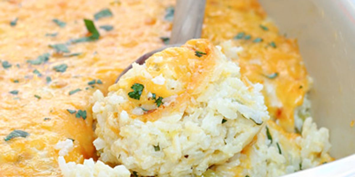 Cheesy Green Chili Rice - My Recipe Magic