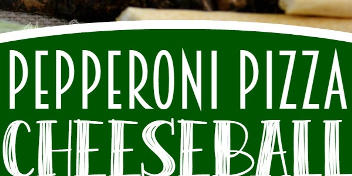 Pepperoni Pizza Football Cheese Ball - My Recipe Magic