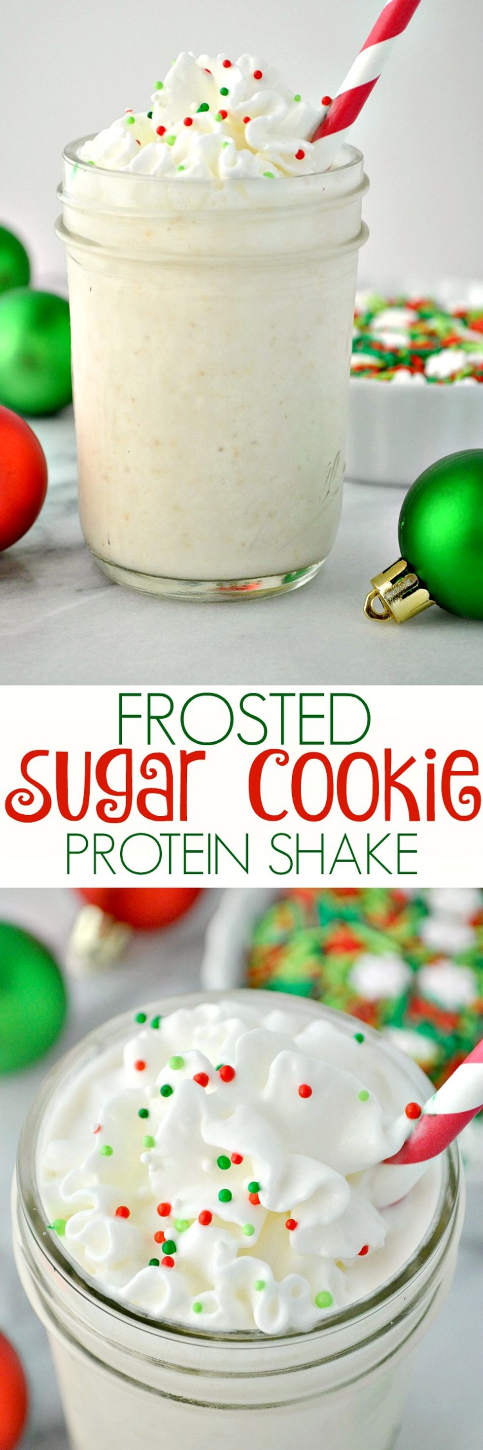 Frosted Sugar Cookie Protein Shake - My Recipe Magic
