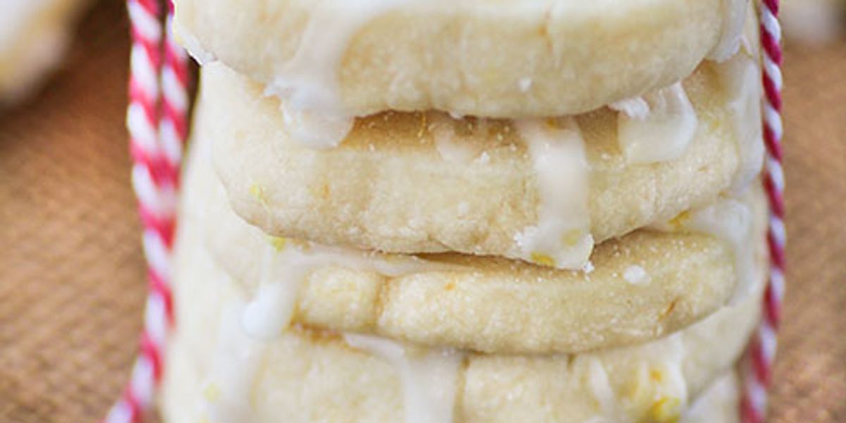Iced Lemon Shortbread Cookies - My Recipe Magic