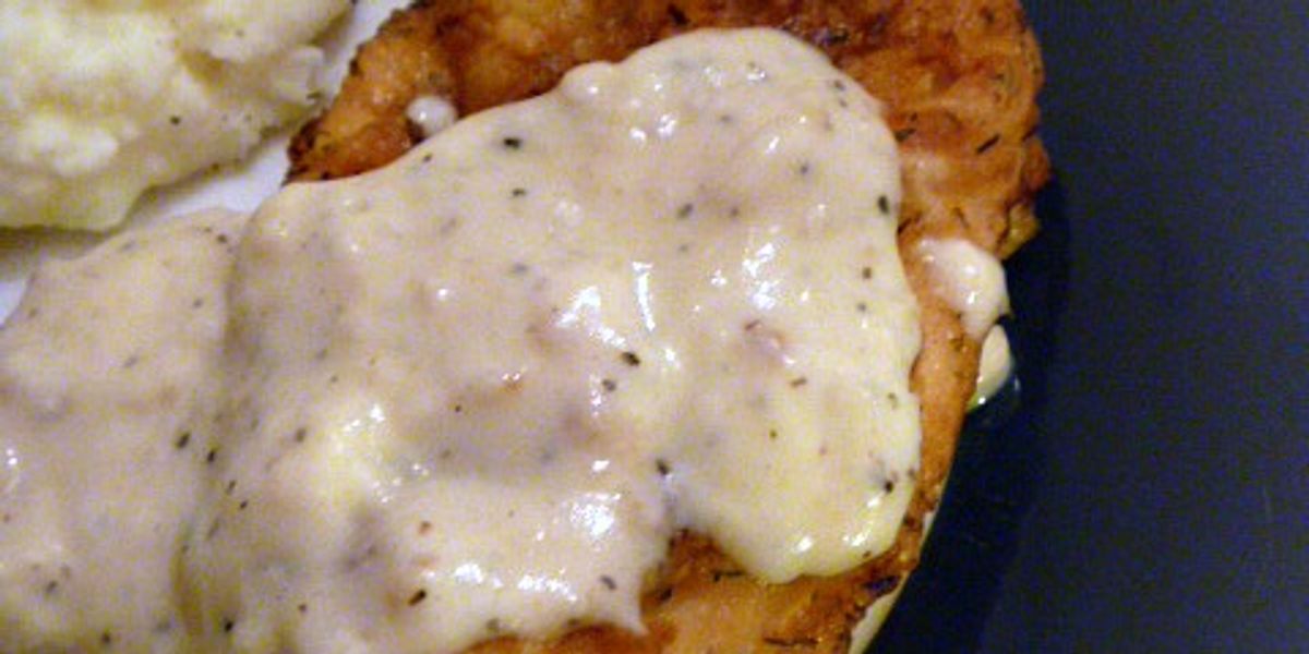 Herb Fried Chicken with Black Pepper Gravy - My Recipe Magic