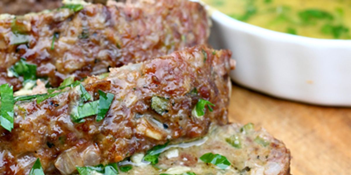 Garlic and Herb Meatloaf with Garlic Butter Sauce - My Recipe Magic