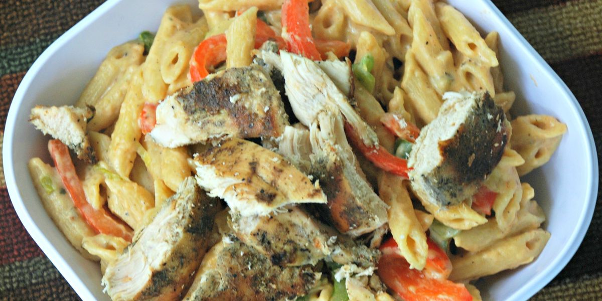 Jerk Chicken Rasta Pasta - My Recipe Magic