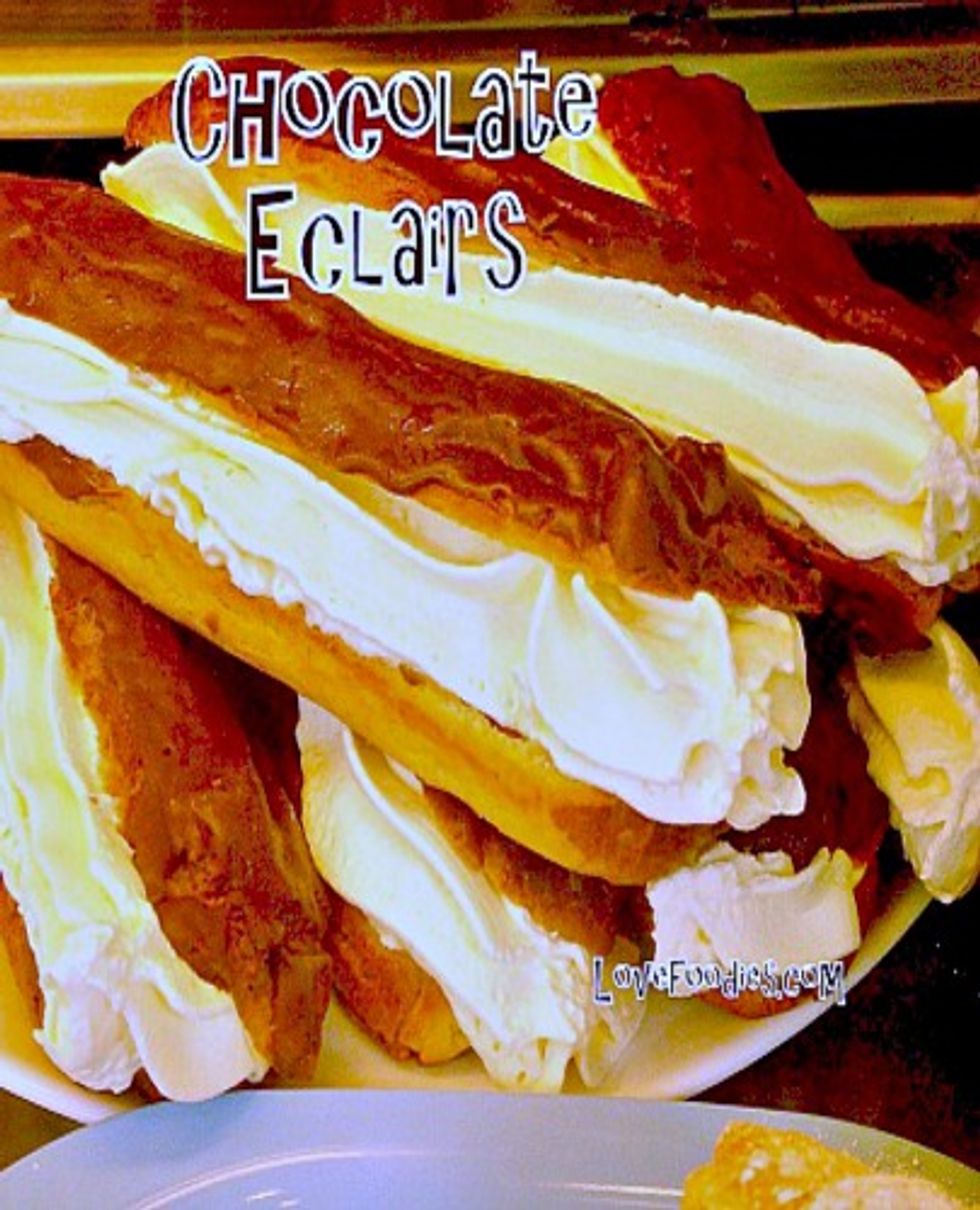 Chocolate & Cream Filled Eclairs - My Recipe Magic