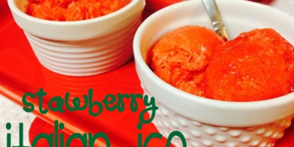 Homemade Strawberry Italian Ice - My Recipe Magic