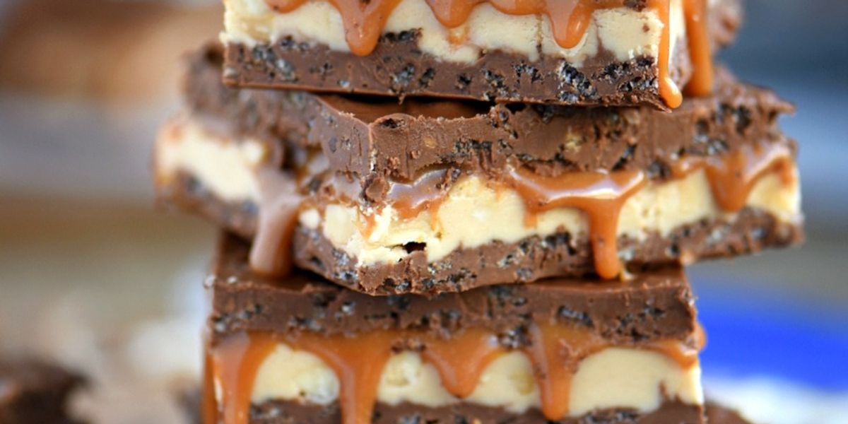 No Bake Snickers Crunch Bars - My Recipe Magic
