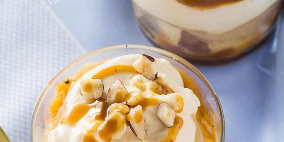 Easy Salted Caramel Pear Trifle - My Recipe Magic