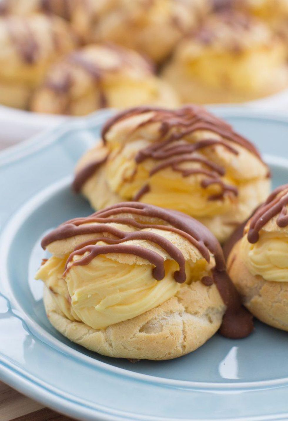 Chocolate Glazed Cream Puffs - My Recipe Magic