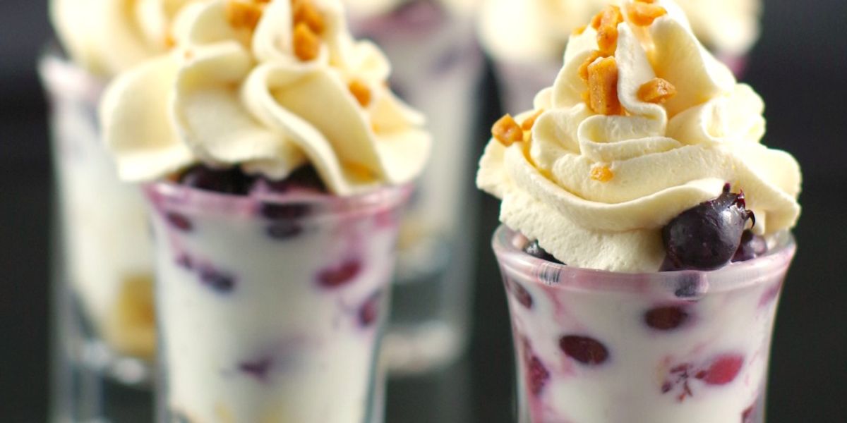 Saskatoon Berry Tiramisu Dessert Shooters - My Recipe Magic