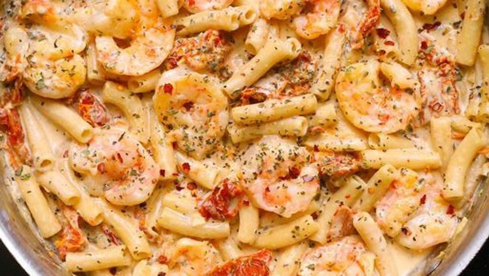 Creamy Mozzarella Shrimp Pasta - My Recipe Magic