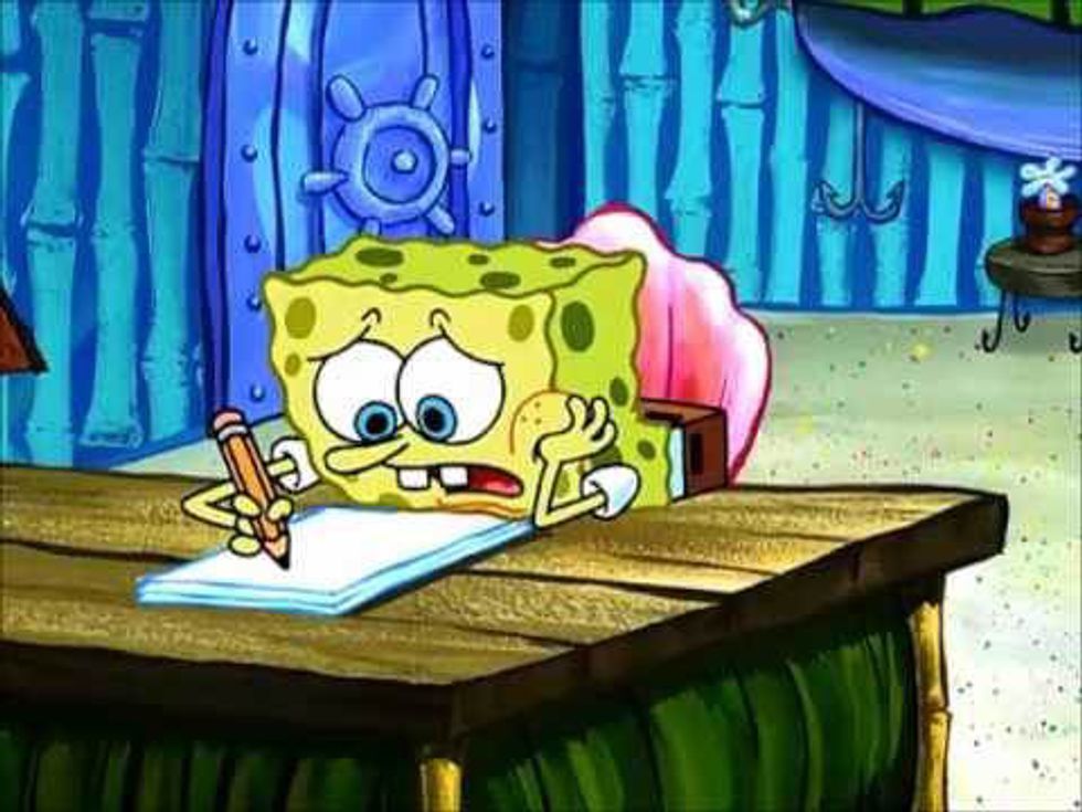 Finals Week As Told By Spongebob