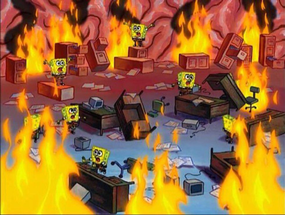 Finals Week As Told By Spongebob