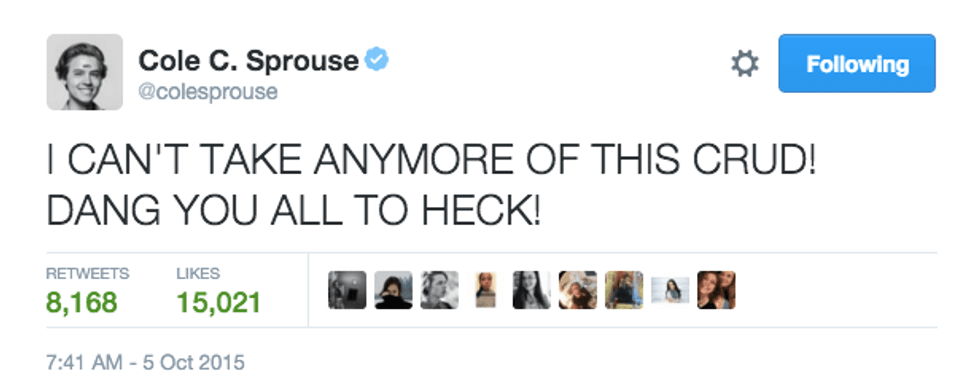 Cole Sprouse's 23 Best Tweets