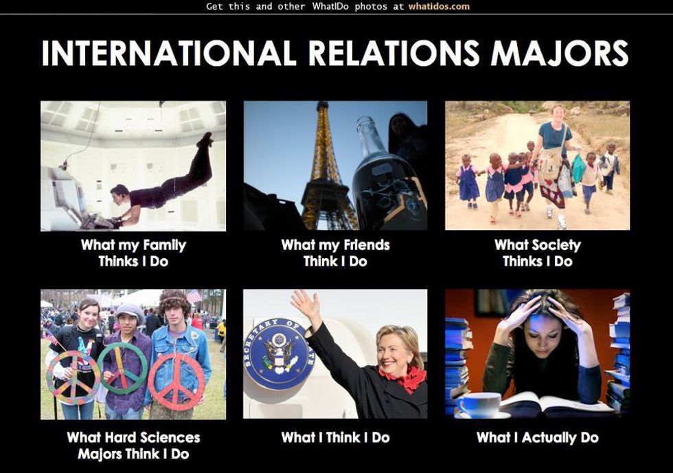 You Know You're An International Relations Major When
