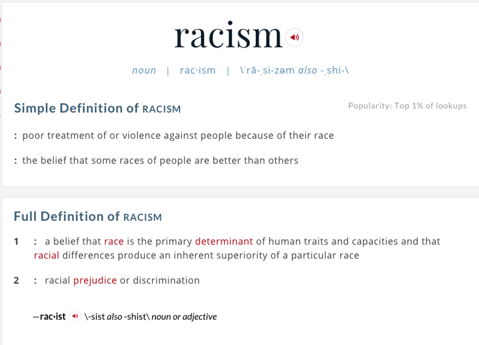 What Racism Actually Means