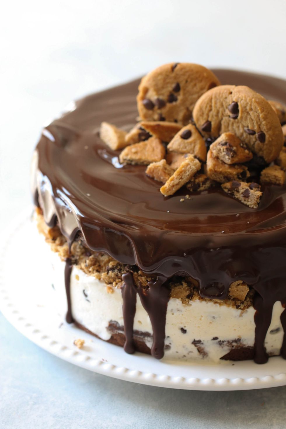 Chocolate Chip Cookie Ice Cream Cake - My Recipe Magic