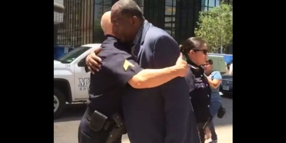 WATCH: Crowds Line up to Hug Police Officers in Dallas - Glenn Beck