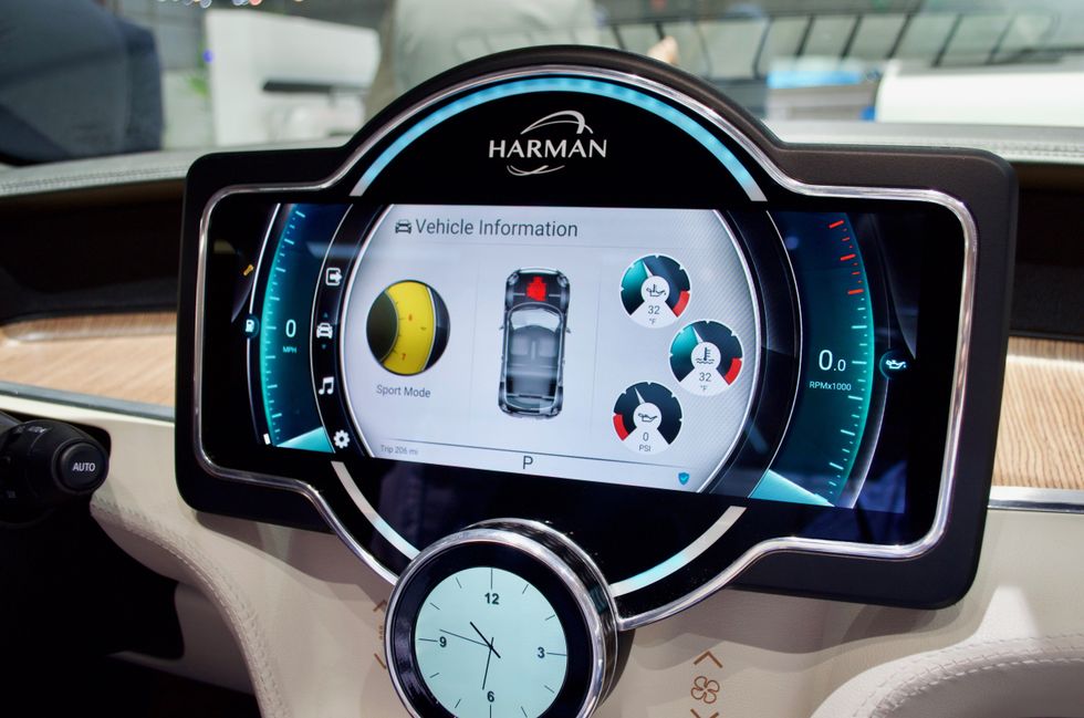 Harman's Mini digital cockpit features a central touch screen - Gearbrain