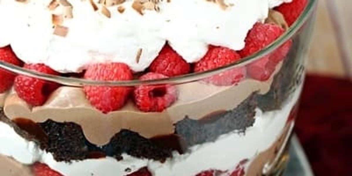 Chocolate Raspberry Trifle | Let's Dish Recipes - My Recipe Magic