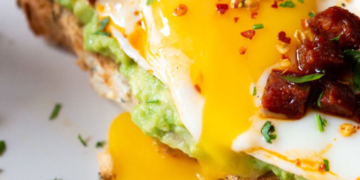 Chorizo, Avocado & Egg Toast - My Recipe Magic