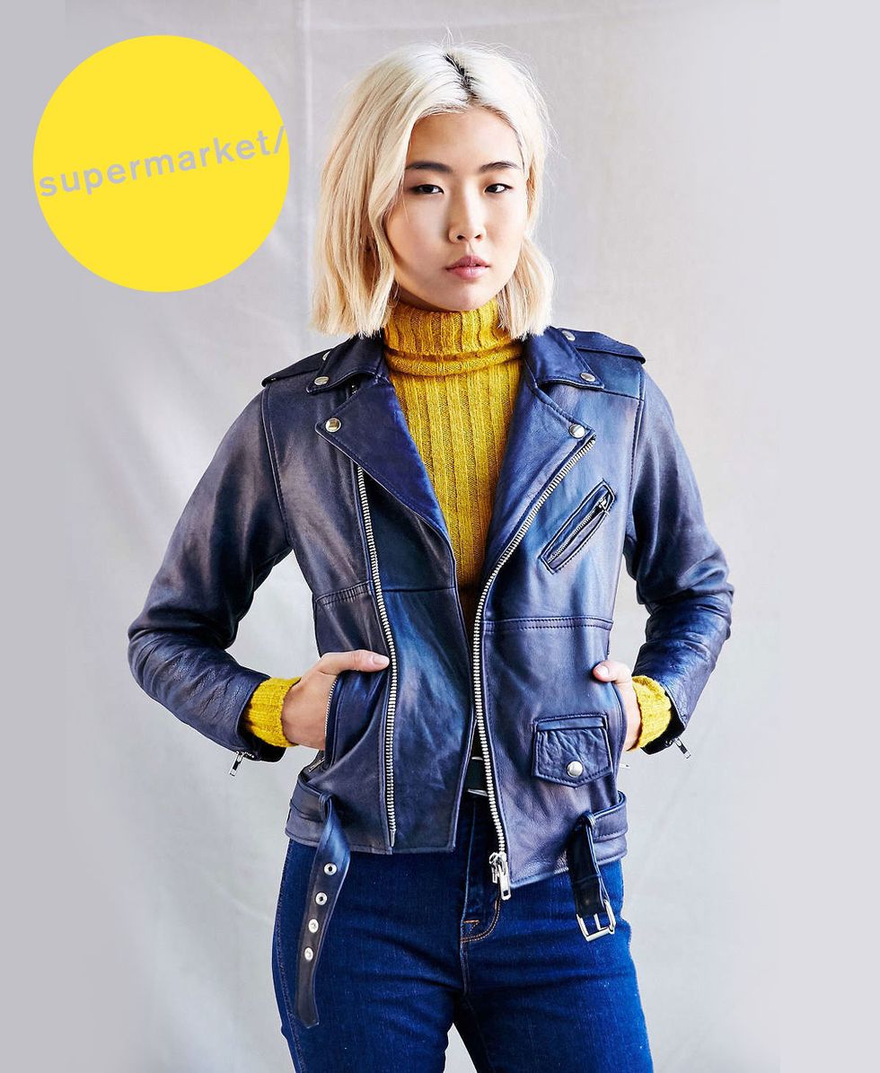 10 Leather Jackets With A Pop Of Color - NYLON