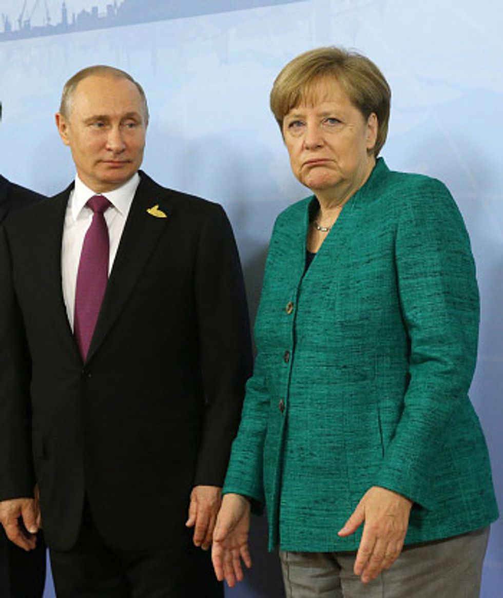 Angela Merkel’s Eyes Roll Into The Back Of Her Skull As Vladimir Putin ...