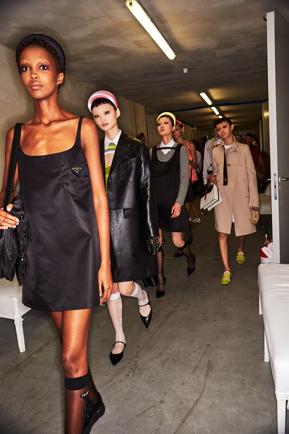 Go Backstage at Prada's Spring 2019 Show - PAPER Magazine