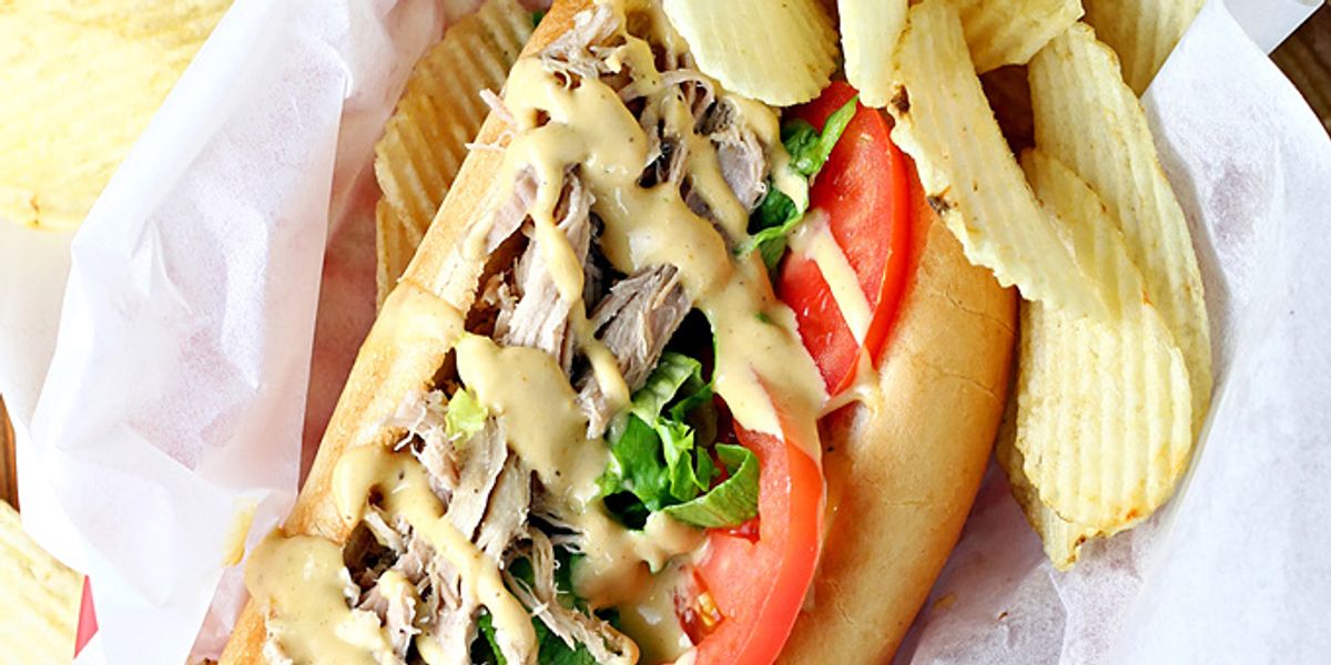 Pulled Pork Po'Boy Sandwiches | Let's Dish Recipes - My Recipe Magic