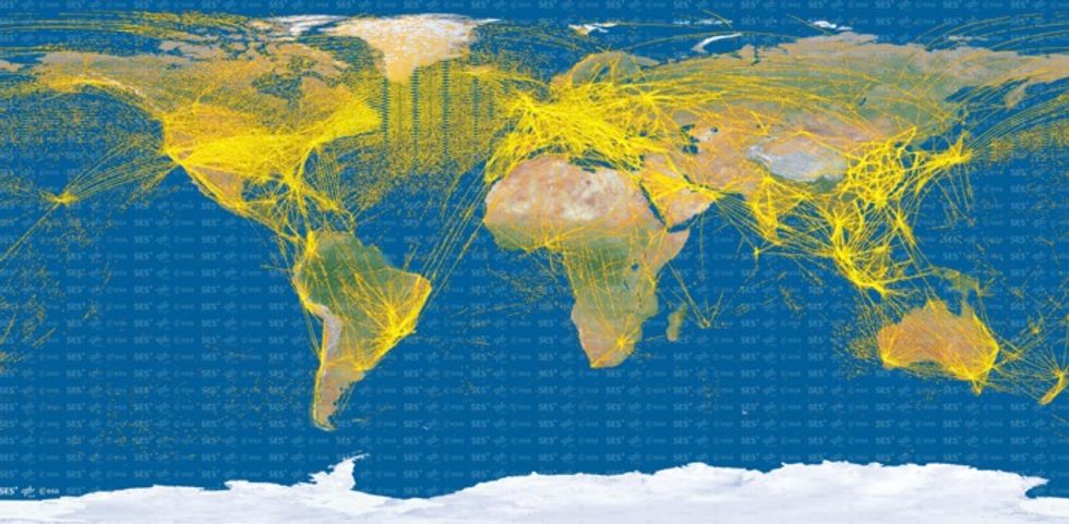 Beautiful Map Shows All Air Traffic Across the World - TheBlaze