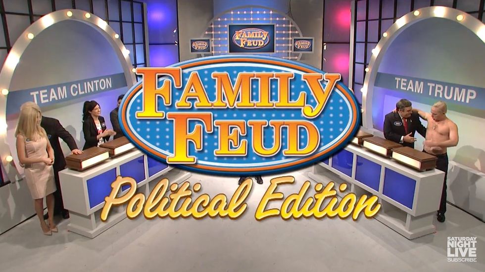 Team Trump and Team Clinton faceoff in 'Family Feud' sketch on ...
