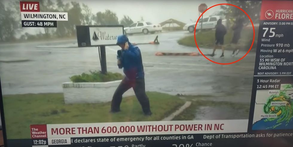 WATCH: Weather Channel reporter caught wildly exaggerating Hurricane ...