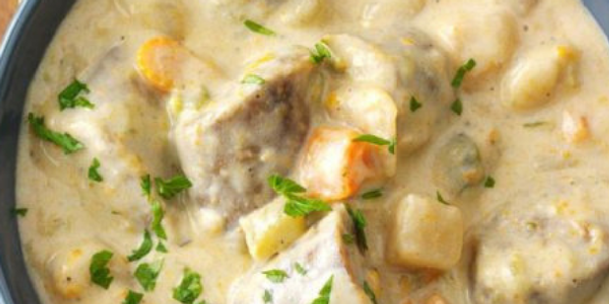 Cheesy Brat Stew - My Recipe Magic