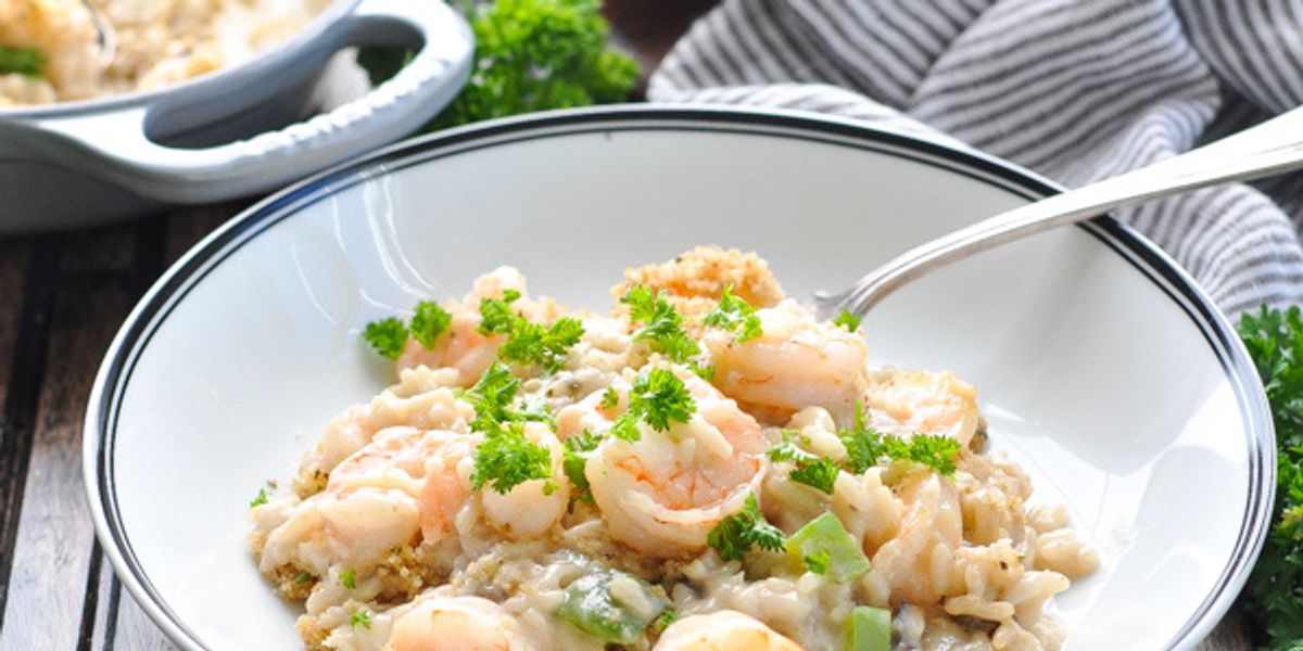 Dump-and-Bake Shrimp and Rice Casserole - My Recipe Magic