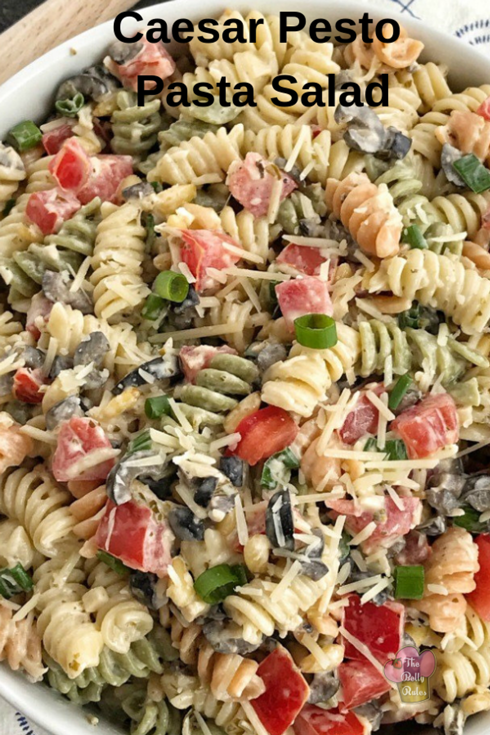 Caesar Pesto Pasta Salad - My Recipe Magic