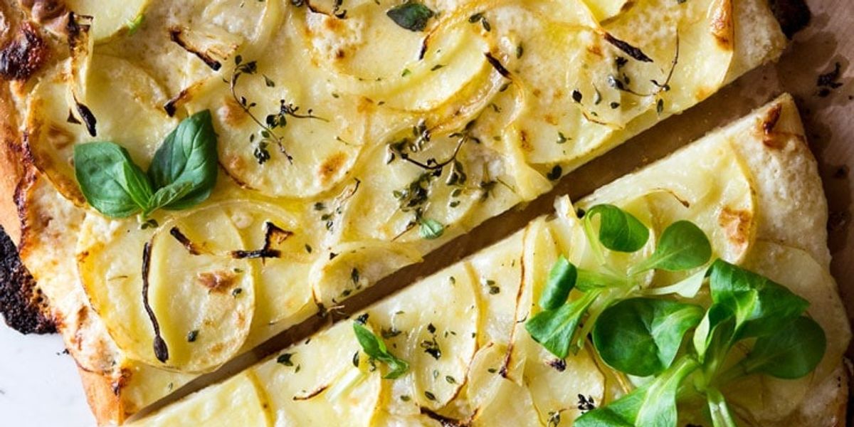Cheesy Potato Pizza - My Recipe Magic