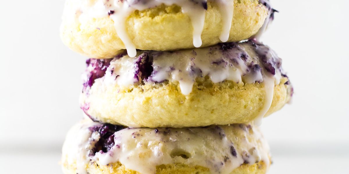 Baked Lemon Blueberry Doughnuts - My Recipe Magic