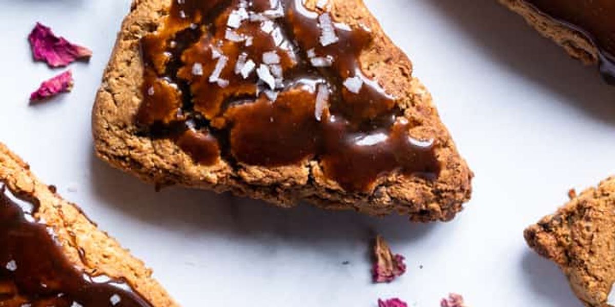 Healthy Gluten Free Samoa Scones with Greek Yogurt - My Recipe Magic